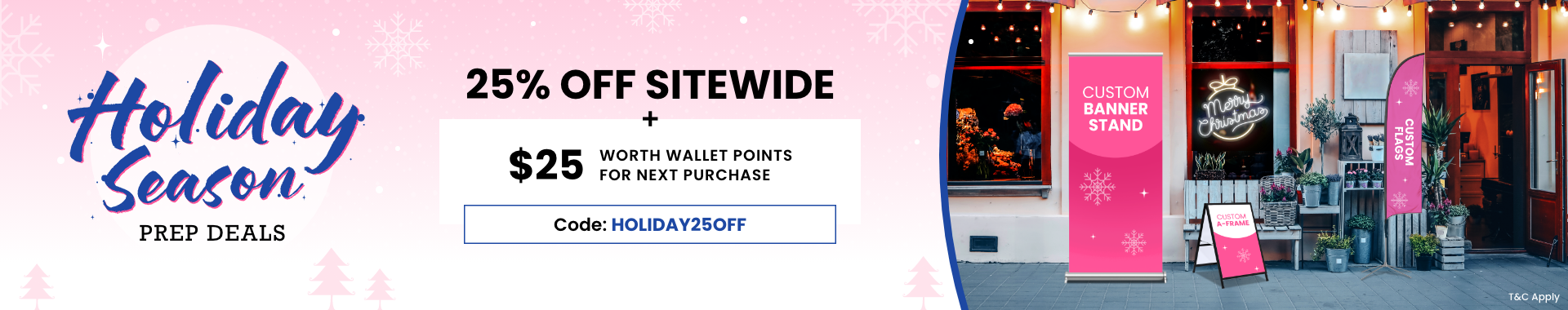 Holiday Season Prep Deals with 25% off Sitewide | Best of Signs