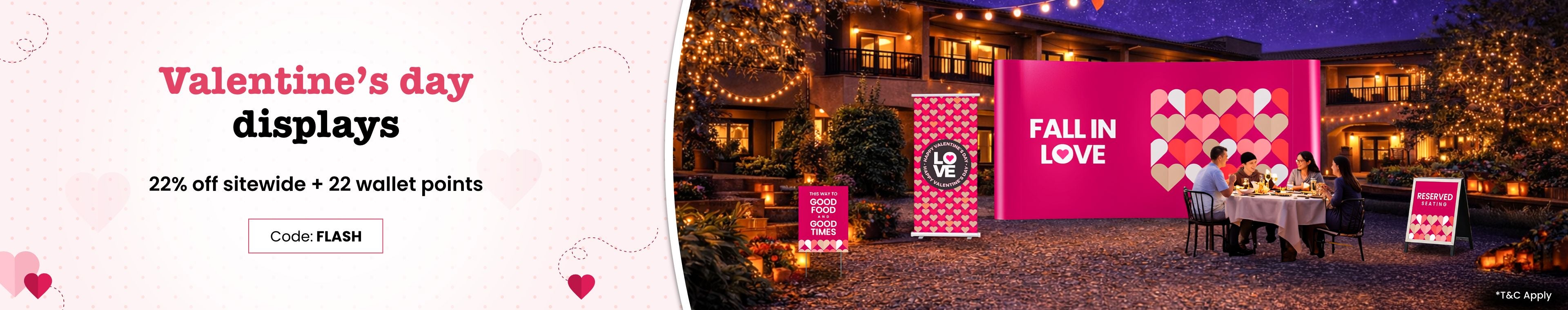 Valentines Day Displays with 22% OFF sitewide + 22 Wallet Points | Best ...
