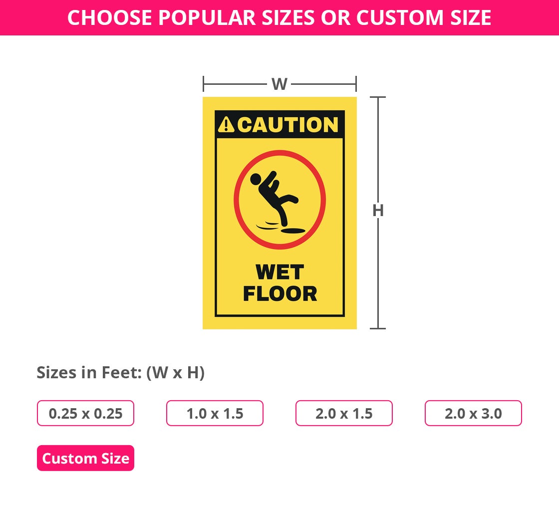 Buy Glossy 'Caution' Decals | Best of Signs