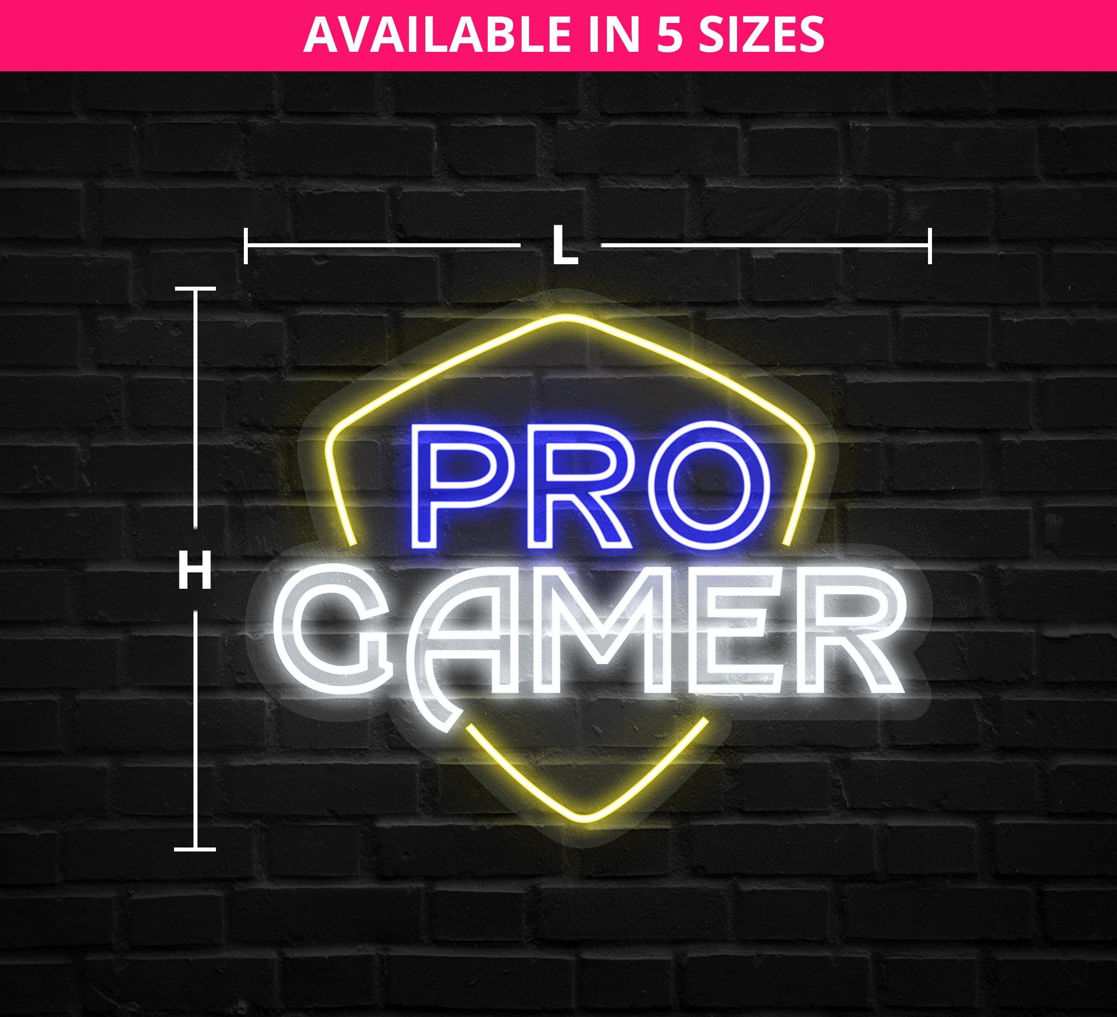 Pro Gamer Neon Sign Online| Fast Delivery - Best of Signs