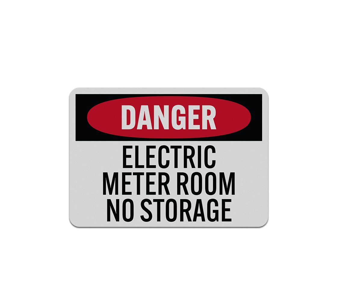 OSHA Danger Electric Meter Room Aluminum Sign (Reflective)