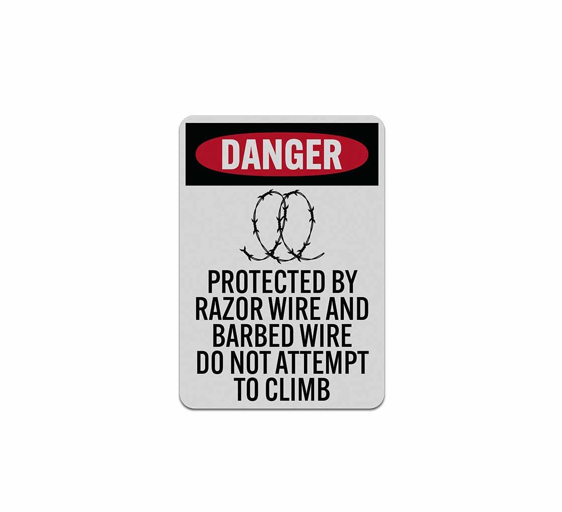 barbed wire signs