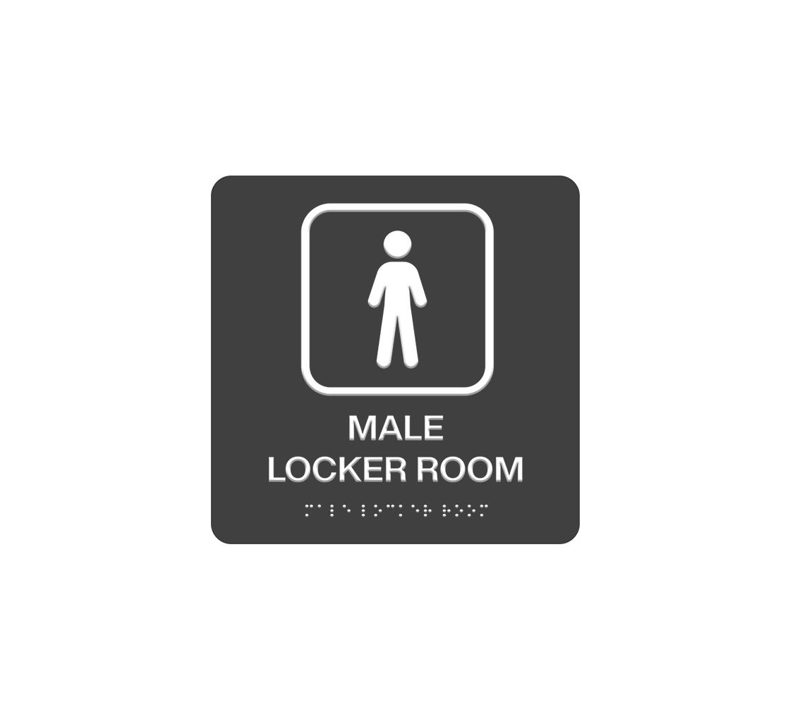 Buy Male Locker Room Braille Sign & Get 20% Off | Best of Signs