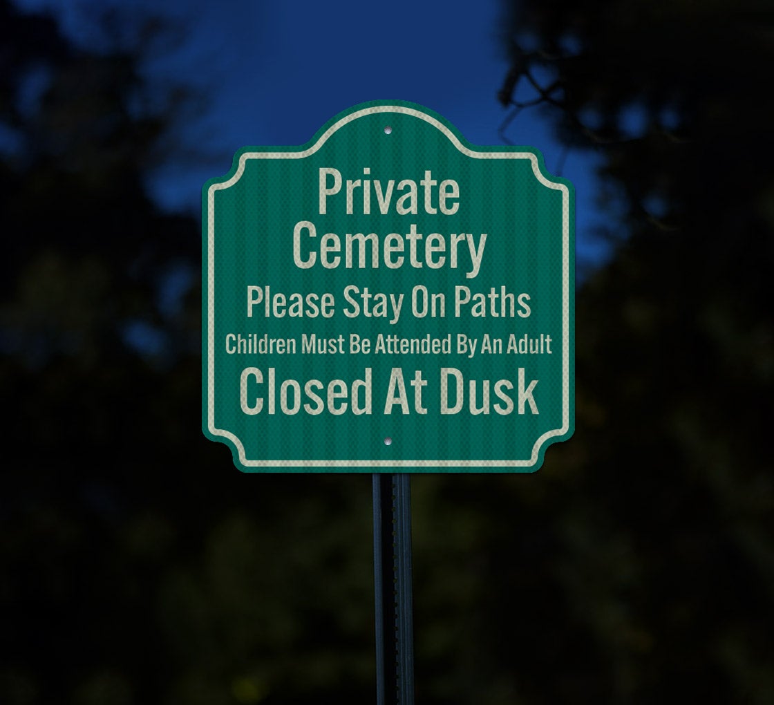 Cemetery Signs Size Cemetery Signs