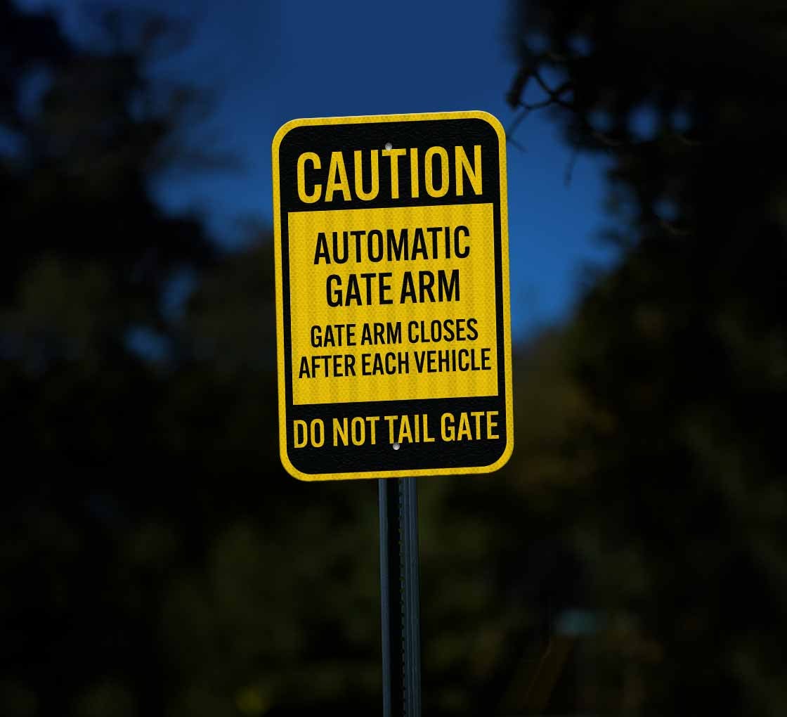 gate sign driving