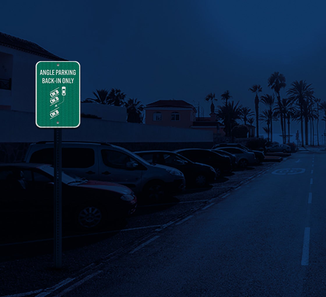 angle parking sign