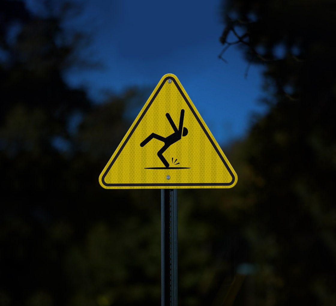 slippery surface sign