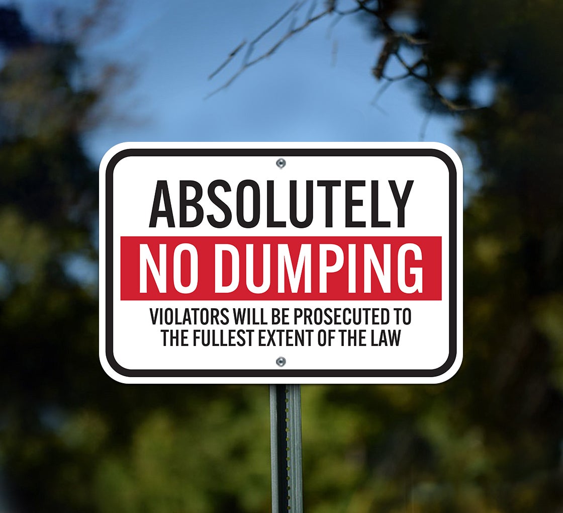 no dumping allowed traduction