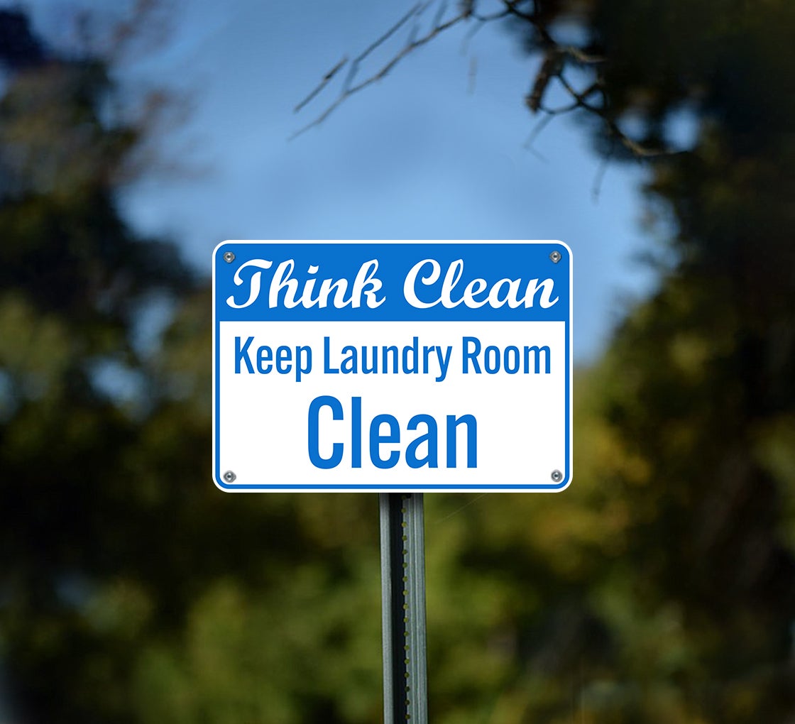 clean laundry sign