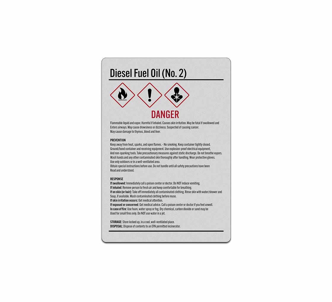 Flammable Liquid & Vapor Decal (Reflective)