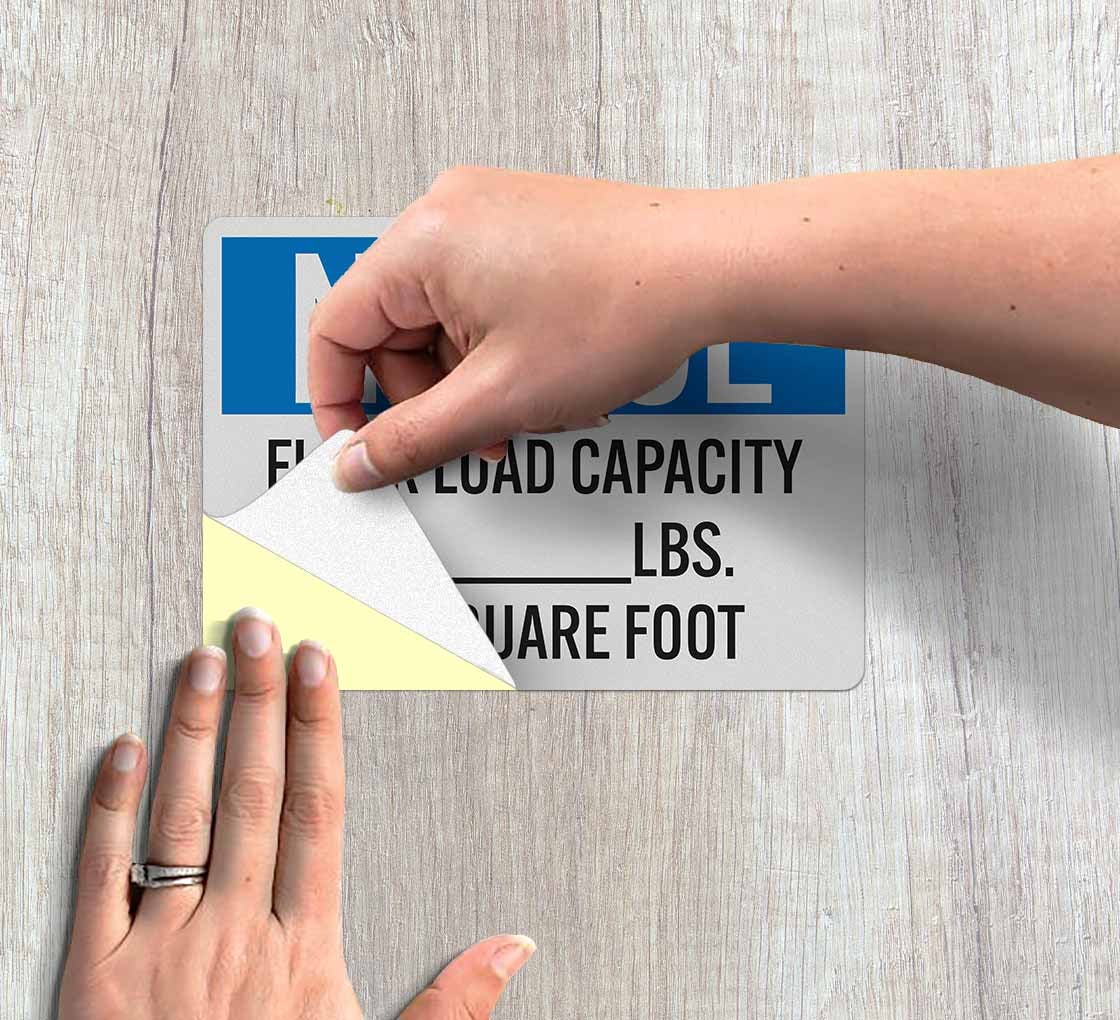 OSHA Notice Floor Load Capacity Decal (Reflective)