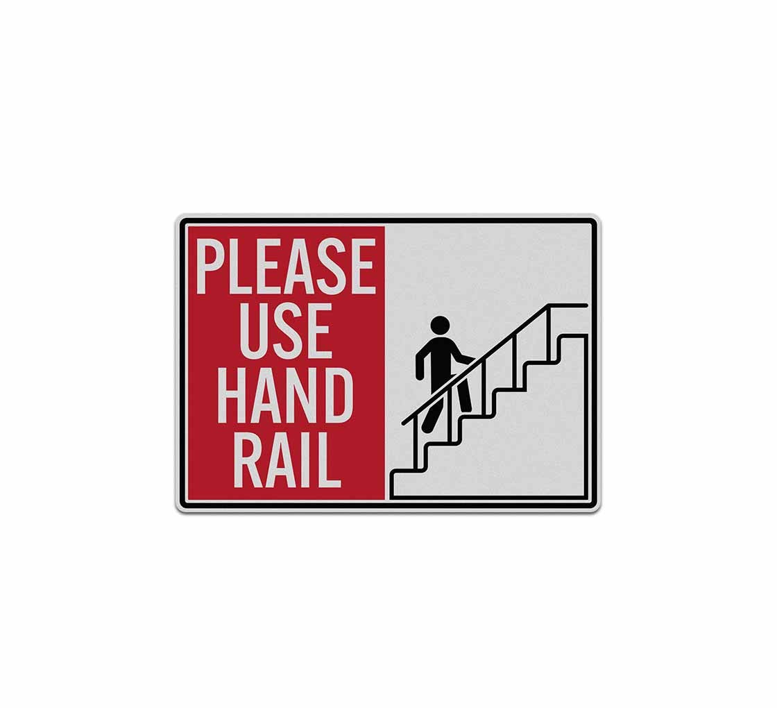 Skate Park Please Use Hand Rail Decal (Reflective)