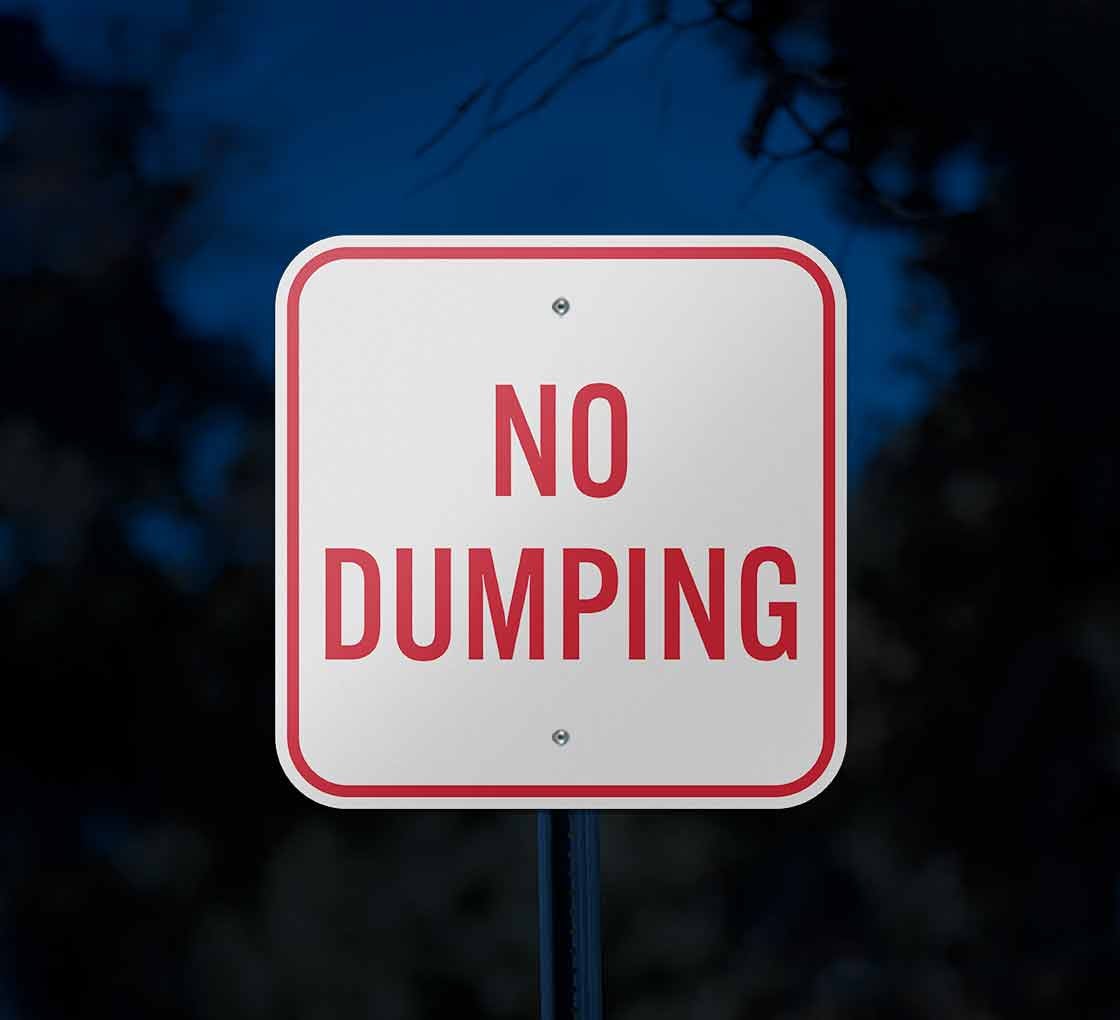 no dumping allowed