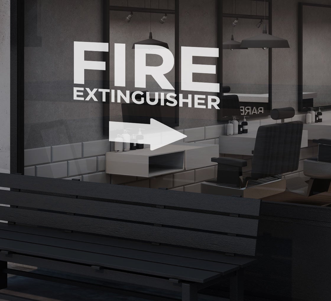 Fire Extinguisher Sign Vinyl Letters