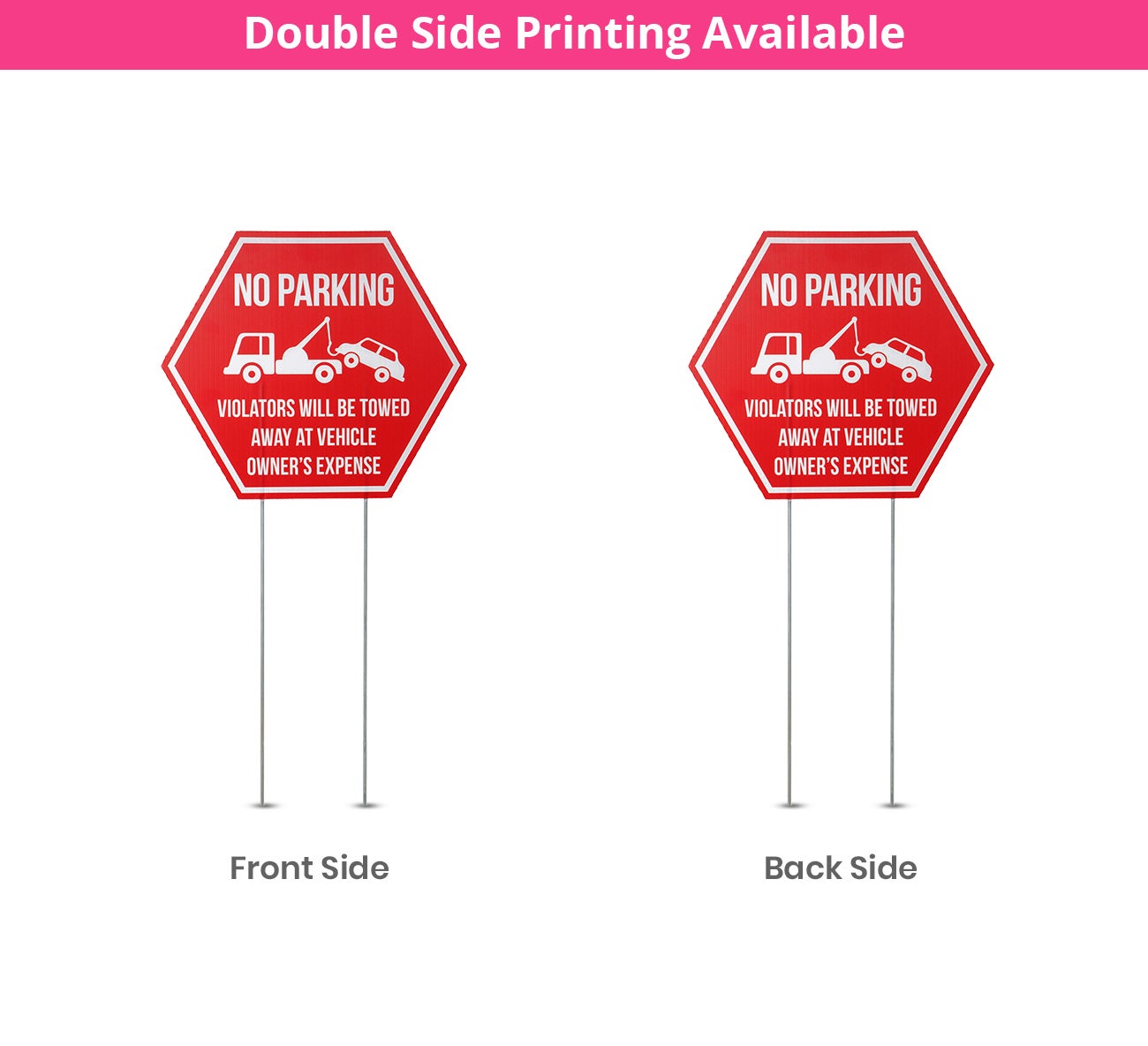 Custom Hexagonal Yard Signs Online at Best Prices | Bestofsigns.com