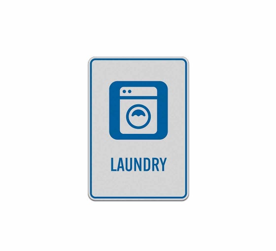 Hospital Laundry Aluminum Sign (Reflective)