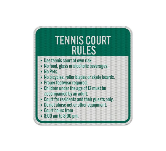Purchase Tennis Court Sign | Best of Signs