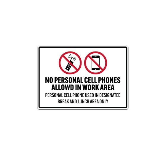 Shop for Mobile Phone Prohibited Sign | Best of Signs