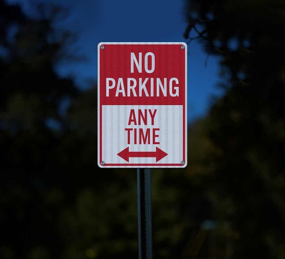 No Parking Anytime Sign