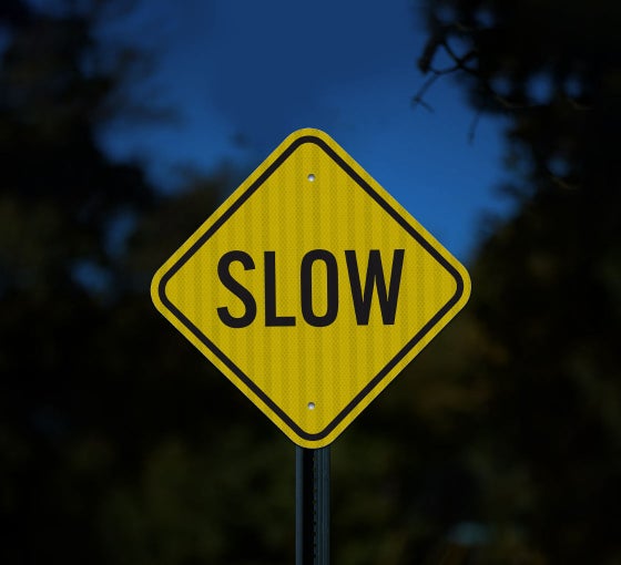 Slow And Stop Signs Reflective