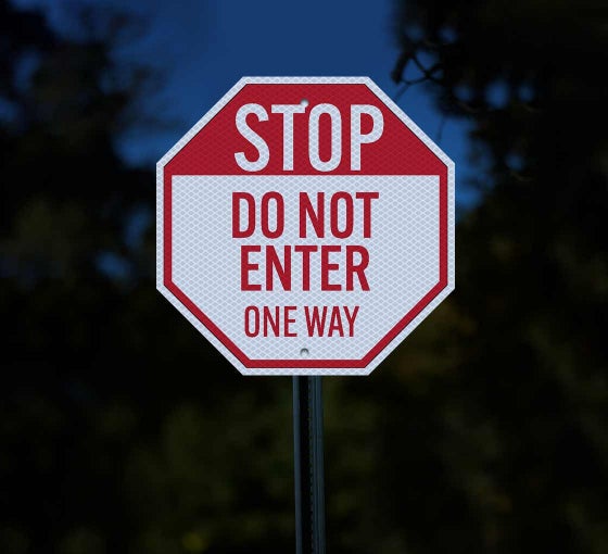 Blank Do Not Enter Sign