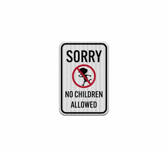 Unattended Children Aluminum Sign (HIP Reflective)