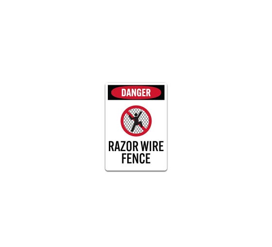 Razor Wire Fence Decal (Non Reflective)