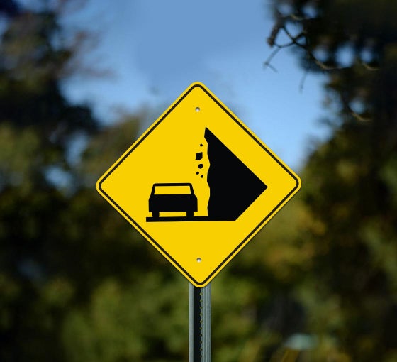 Falling Rocks Sign