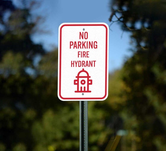 No Parking Sign Post
