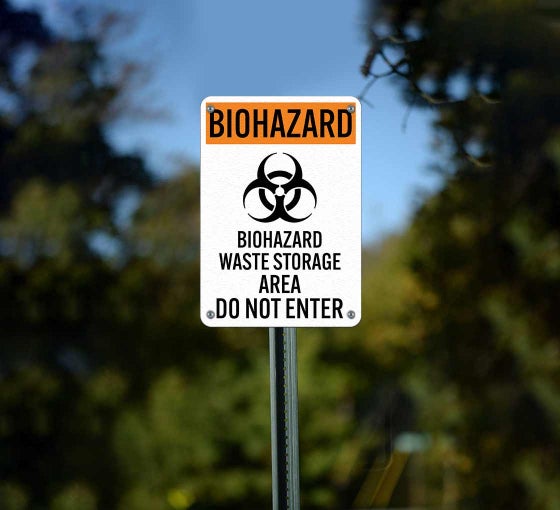 Biohazard Waste Storage Signs