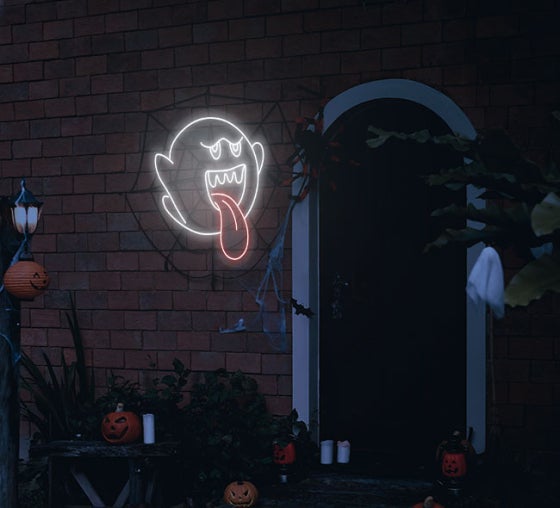 Ghost Mario Boo Neon Sign Online| Fast Delivery - Bannerbuzz.com