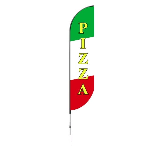 Pre-Printed Pizza Feather Flag| Sale of The Month 75% OFF