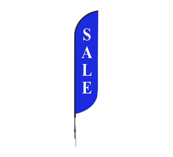 Pre-Printed Sale Feather Flag - Blue| Sale of The Month 75% OFF
