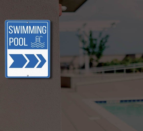 Reflective Directional Pool Signs