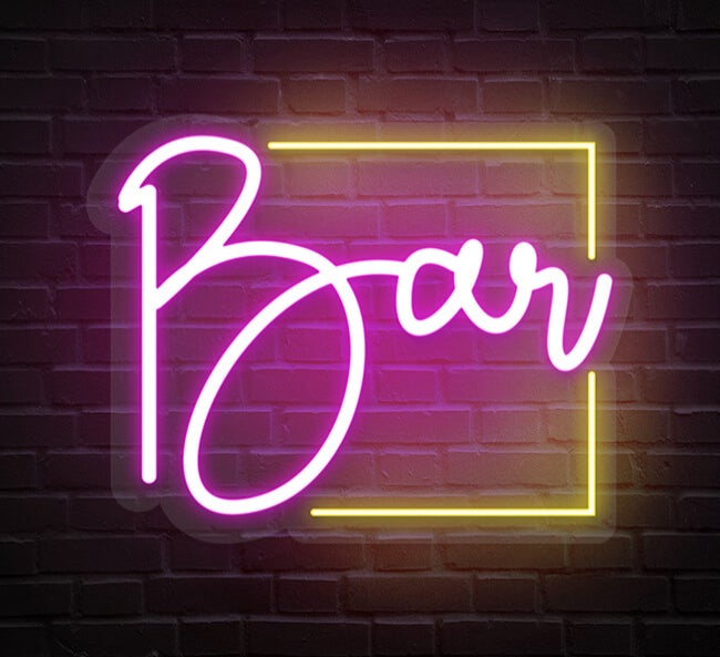 Custom Freestanding Bar Neon Sign Online at Best Prices | Bestofsigns.com