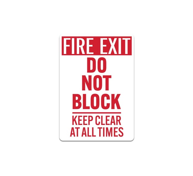 Shop for Do Not Block Exit Sign | Best of Signs