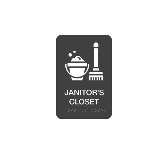 Buy Janitors Closet Braille Sign & Get 20% Off | Best of Signs