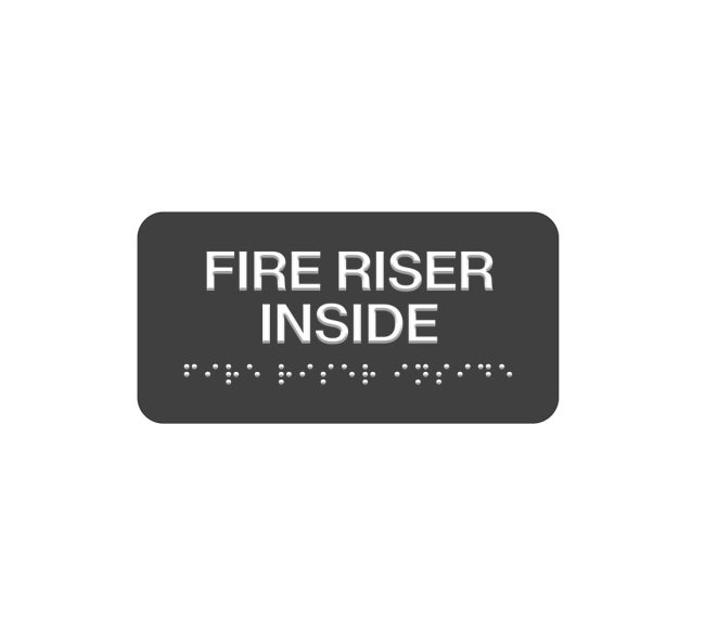 Shop for ADA Fire Riser Inside Braille Sign & Get 20% Off | Best of Signs