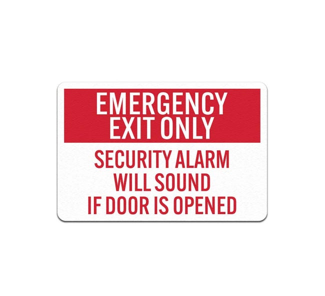 Fire & Emergency Exit Only Aluminum Sign (Non Reflective)