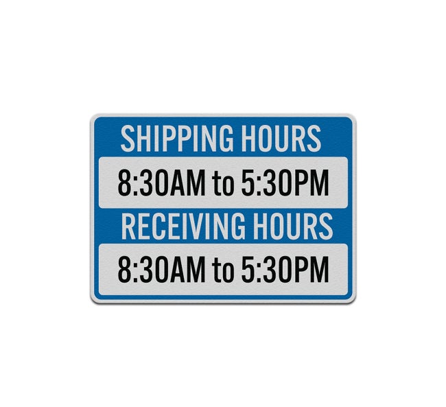 Custom Hours Of Operation Decal (Reflective)