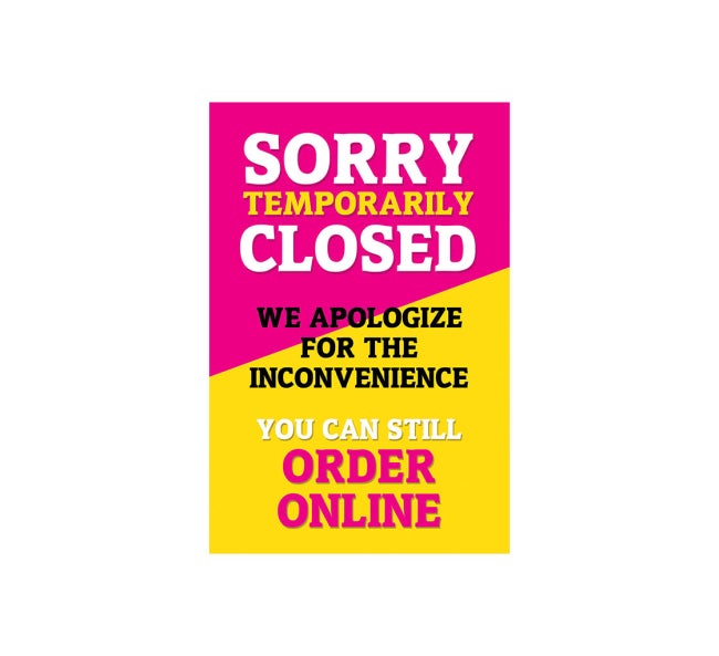Sorry Temporarily Closed