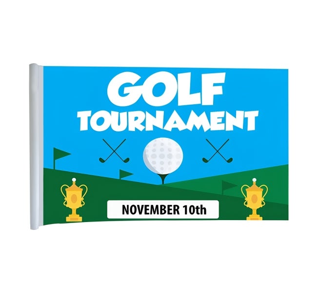Buy Custom Rectangle Golf Flags at Lowest Prices | Best of Signs