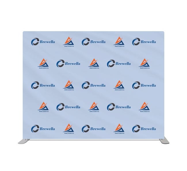 10 ft x 8 ft Step and Repeat Straight Pillow Case Backdrop