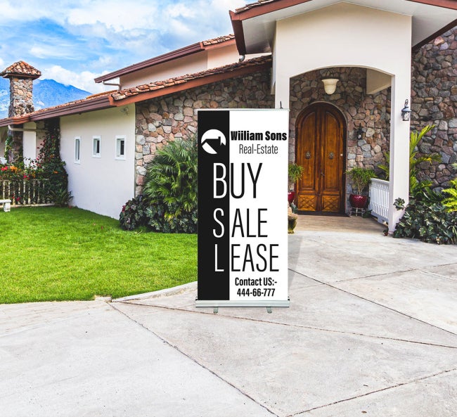 Shop for Realtor Roll Up Banner Stands | Best of Signs