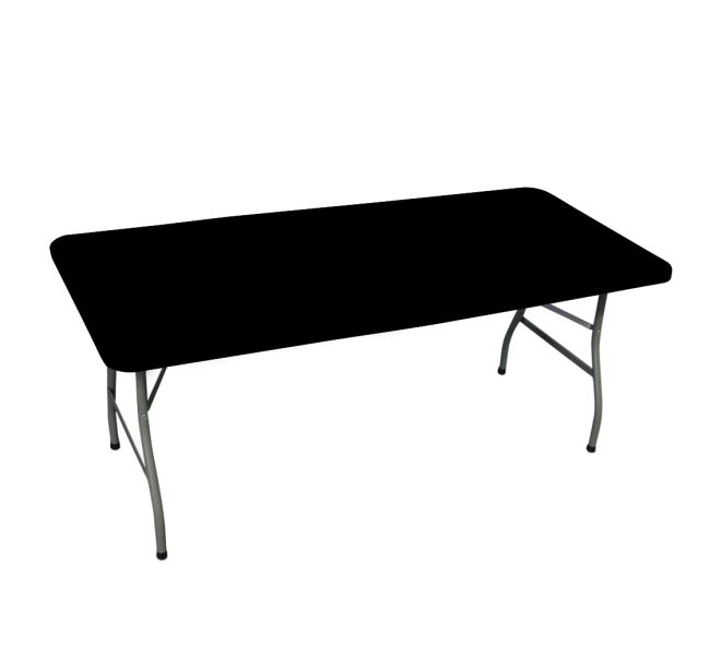 Custom 6' Rectangle Table Toppers - Black Online at Best Prices ...
