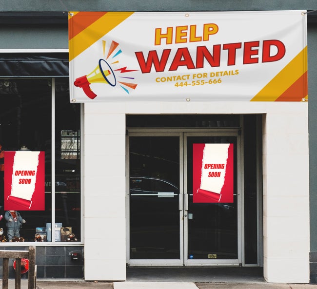 Shop Help Wanted Banners | Best of Signs