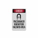 OSHA Pacemaker Radiation Hazard Area Aluminum Sign (Reflective)