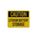 Lithium Battery Storage Aluminum Sign (Reflective)