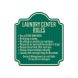 Laundry Center Rules Aluminum Sign (EGR Reflective)