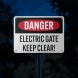 Shop for OSHA Electric Gate Keep Clear Aluminum Sign (Diamond ...